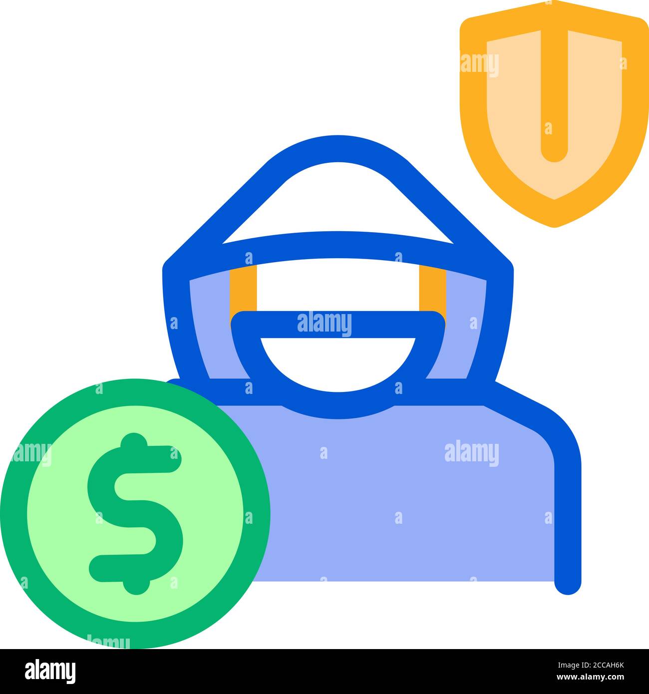 anti thief insurance icon vector outline illustration Stock Vector ...
