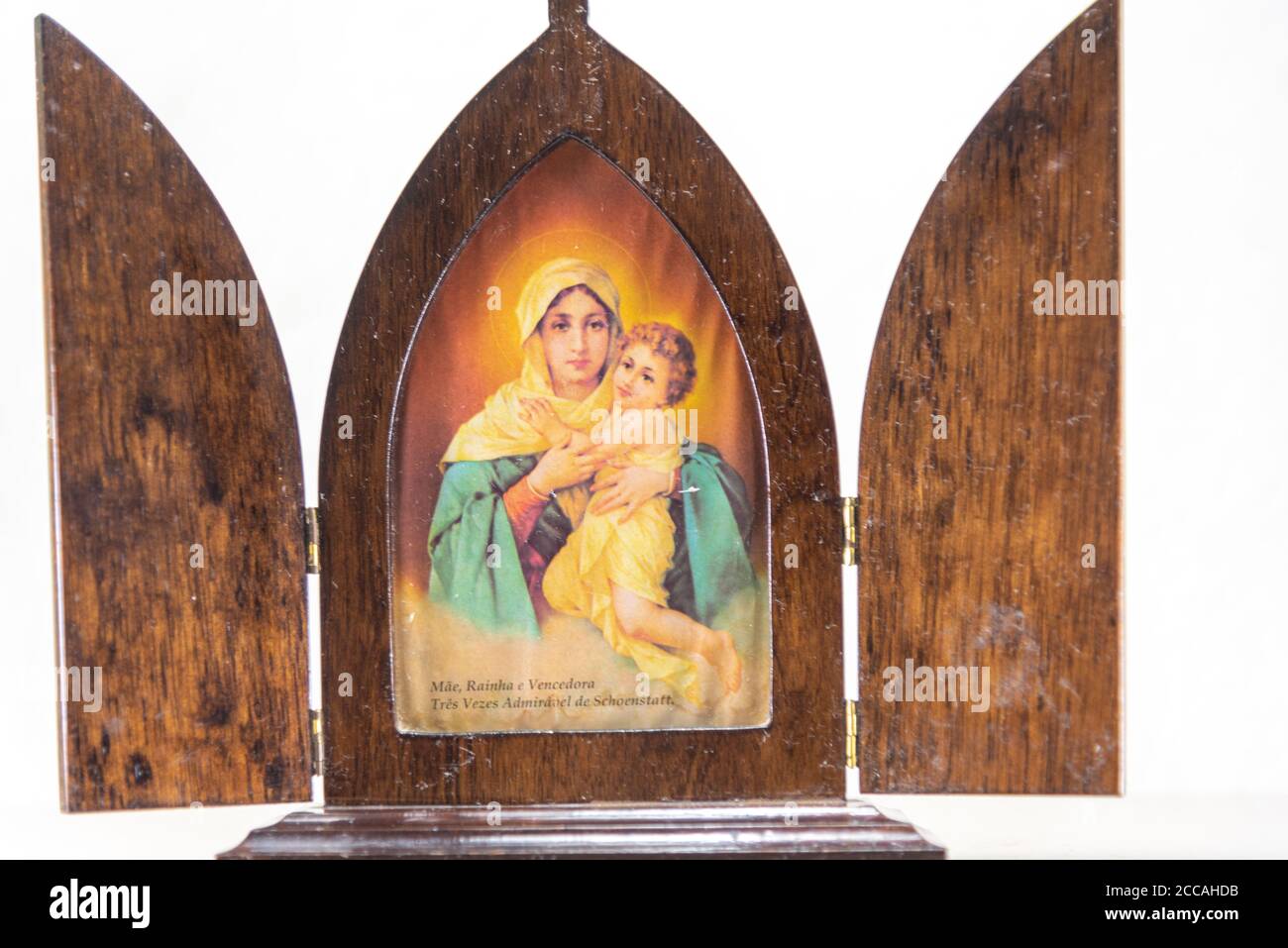 Symbolism and religiosity. Image of saint of the catholic church ...