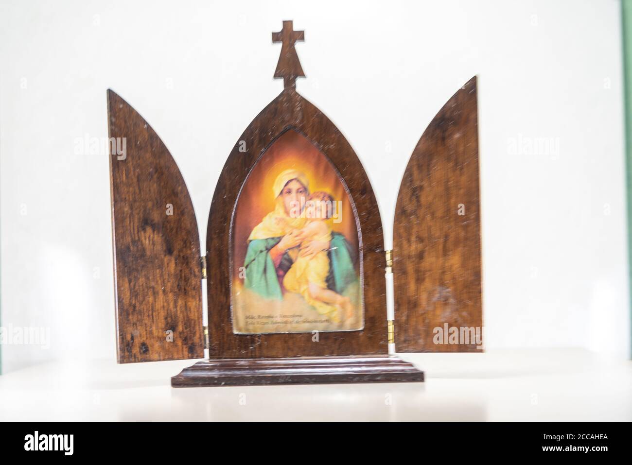 Symbolism and religiosity. Image of saint of the catholic church ...