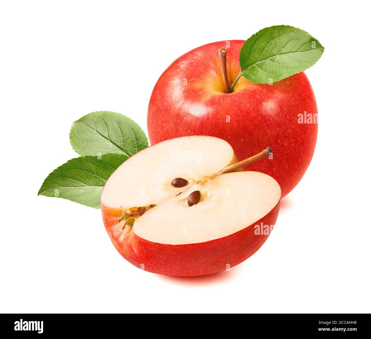 Apple red half fresh fruit hi-res stock photography and images - Alamy
