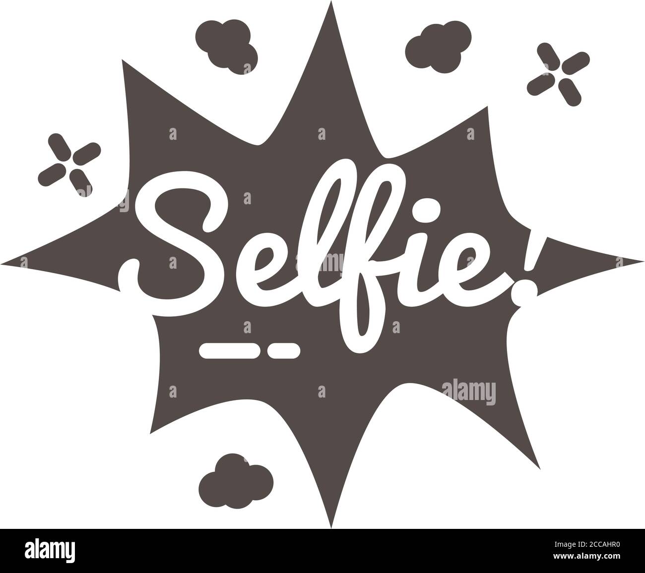 slang cloud expresion with selfie word silhouette style vector ...