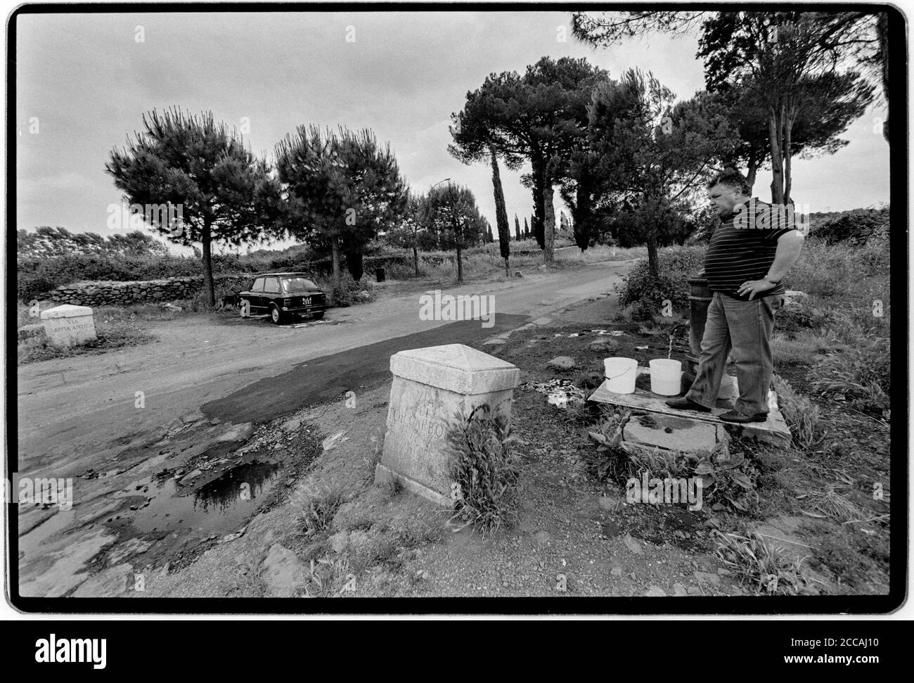 Washing a car. The Appian Way - Via Appia) is one of the earliest and ...