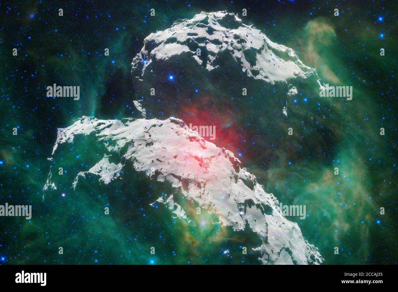 Comet 67P Churyumov-Gerasimenko. Awesome print for wallpaper. Elements ...