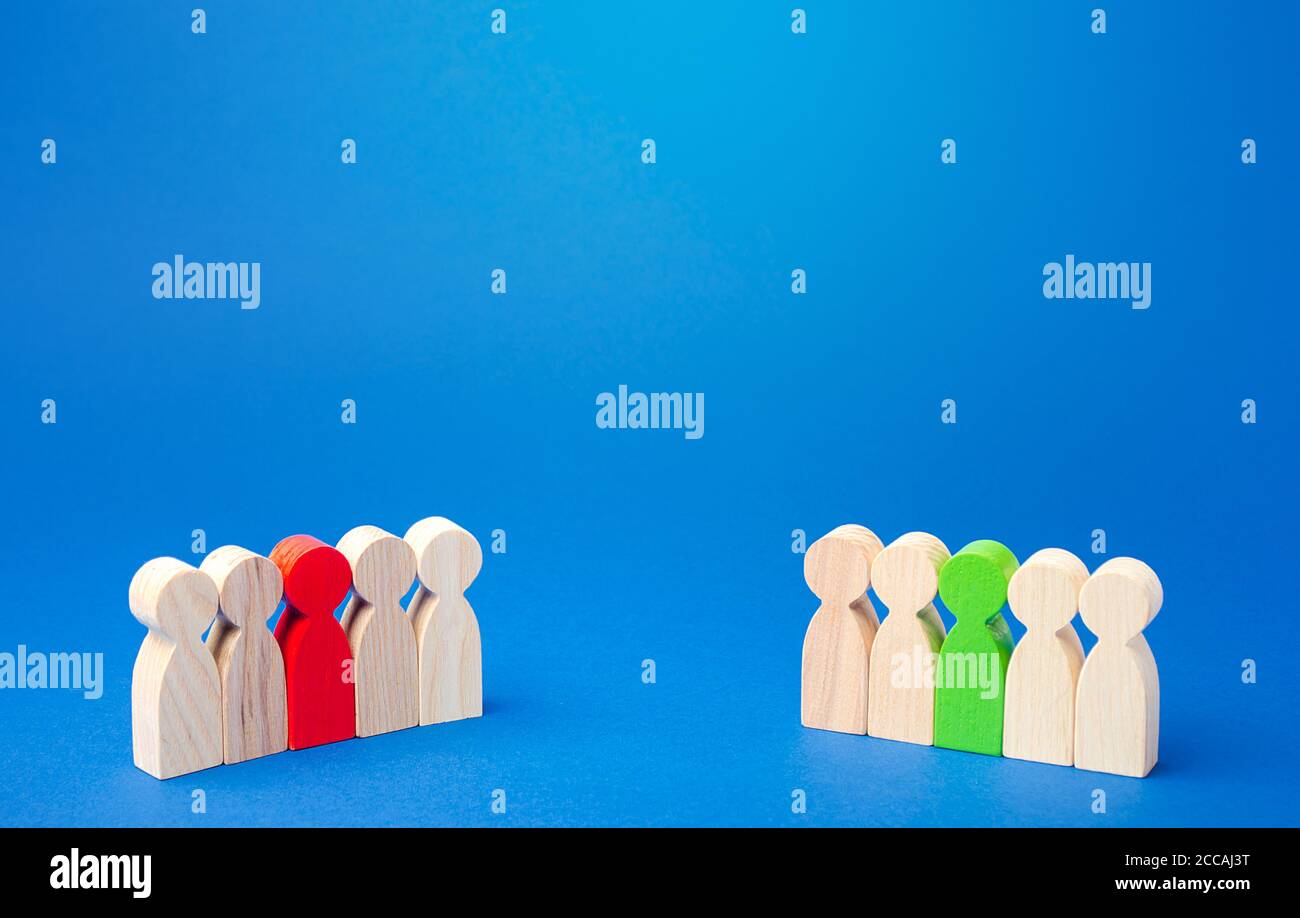 Resolving conflict between two people hi-res stock photography and ...