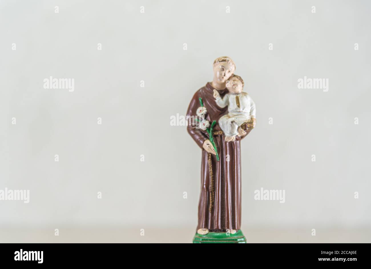 Symbolism and religiosity. Image of saint of the catholic church ...