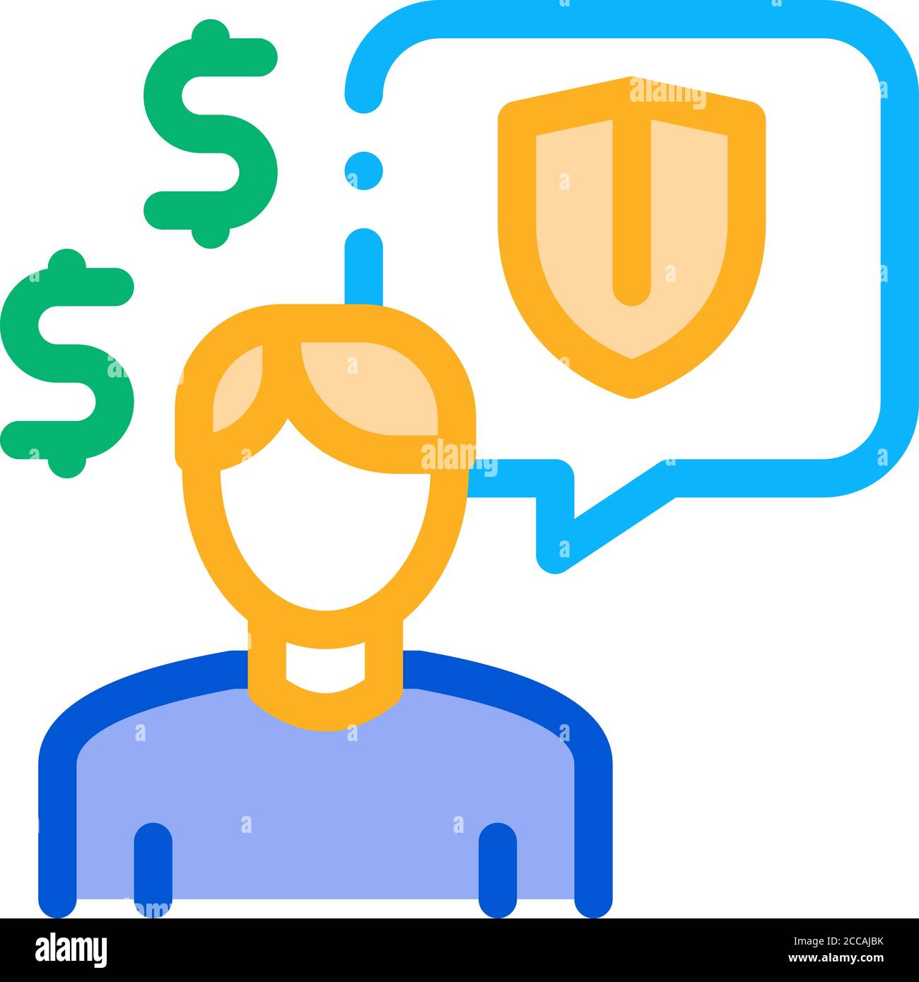 manager talk pay insurance icon vector outline illustration Stock ...