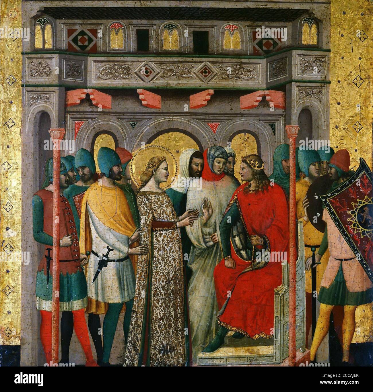 Saint Columba before Emperor Aurelian (Scenes from the Life of Saint ...