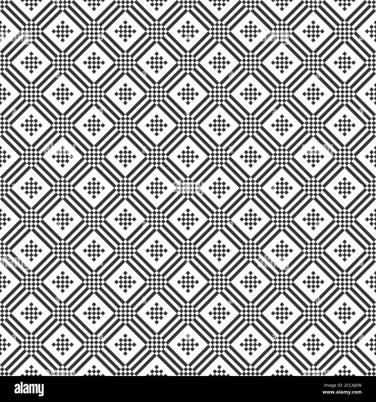 Vector seamless pattern. Regularly repeating modern geometrical texture. Classical tiles ...