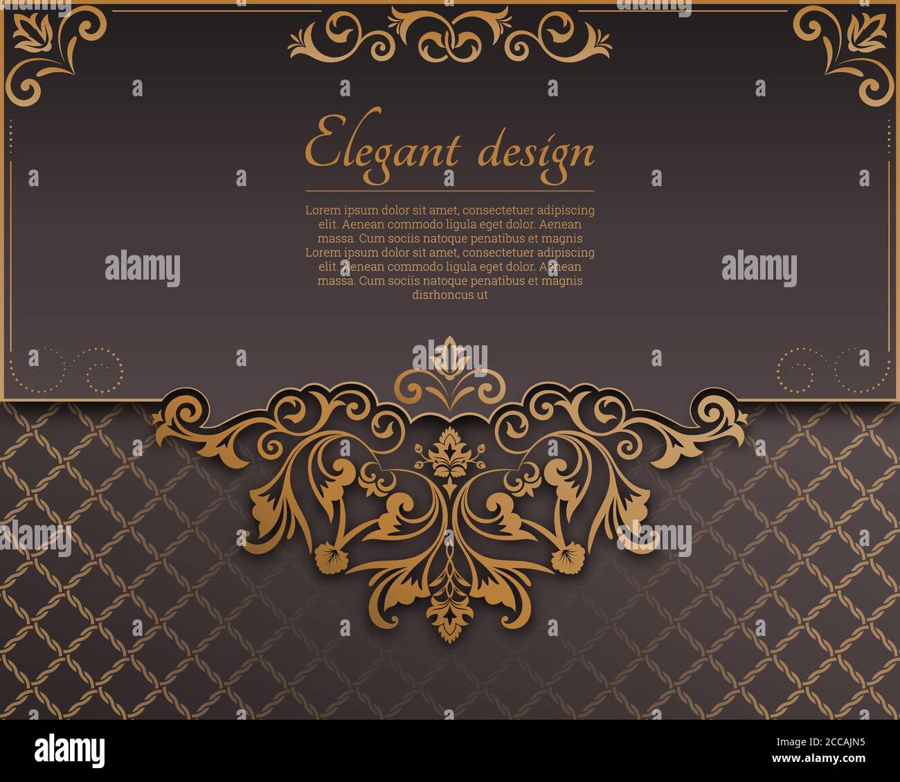 Vintage gold frame in Baroque style. Decorative ancient ornament. The ...