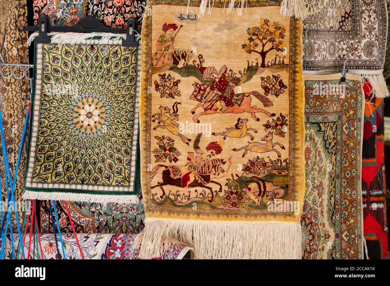 Israel, Jerusalem. Old City, Via Dolorosa. Typical vendor display with ...