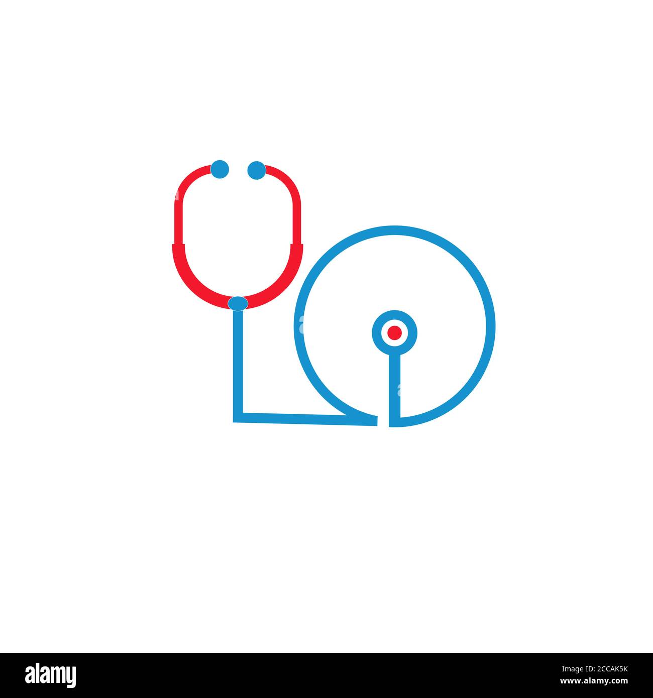 Stehtoscope doctor logo illustration vevtor logo design Stock Vector ...