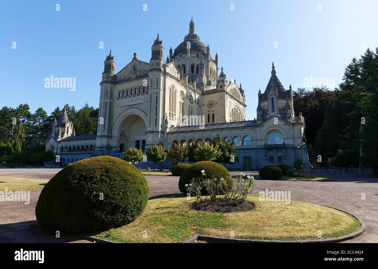 The famous basilica of St. Therese of Lisieux in Normandy, France Stock ...