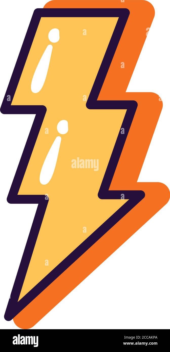 power ray slang line and fill style icon vector illustration design ...