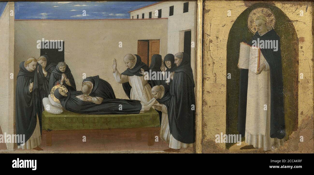Death of Saint Dominic and Saint Thomas Aquinas. Cortona Polyptych ...