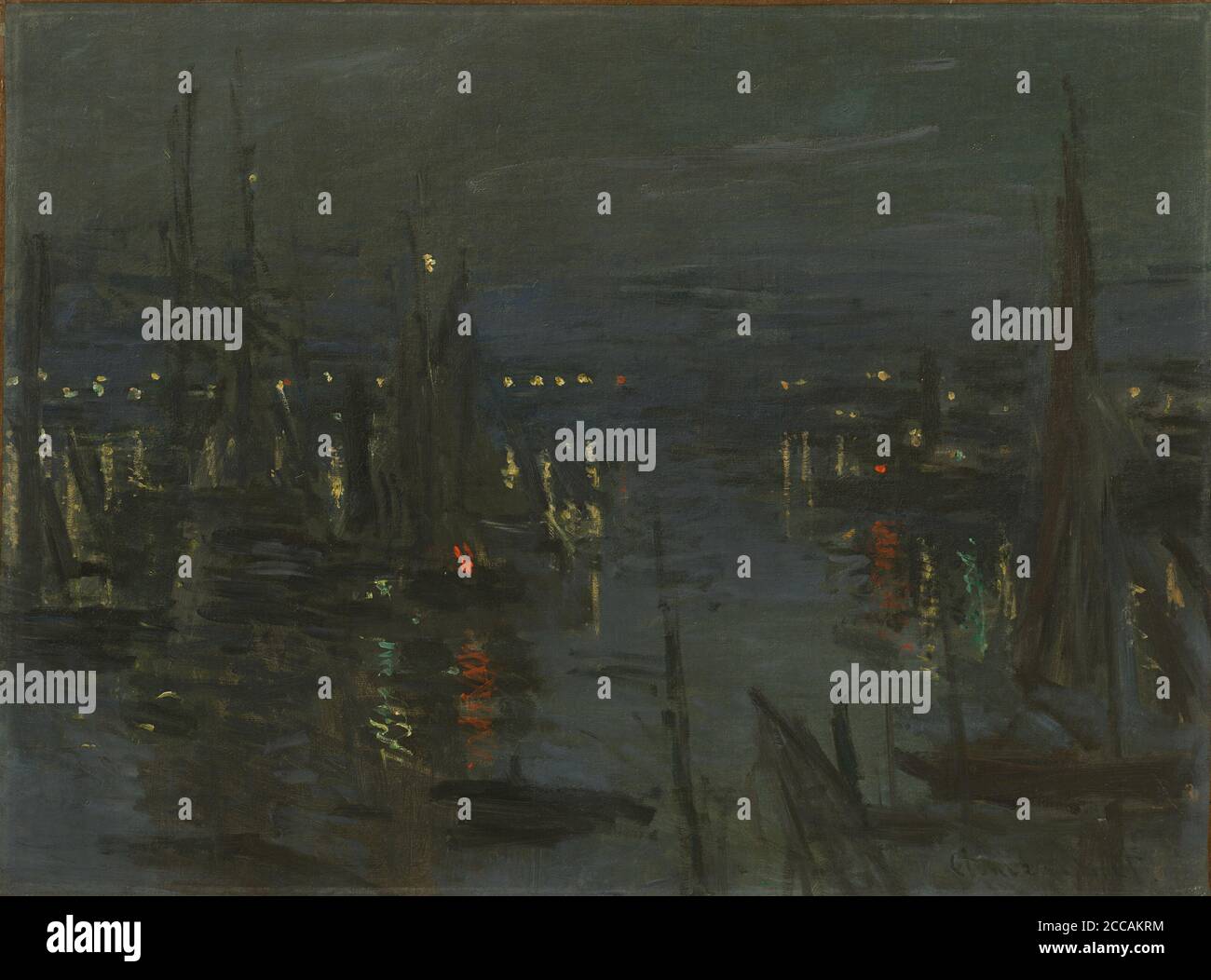 Le Port du Havre, Effet de Nuit (The port of Le Havre at night). Museum ...