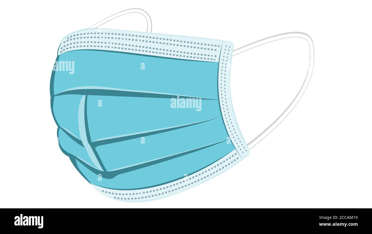 Protective disposable face mask, surgical mask illustration design ...