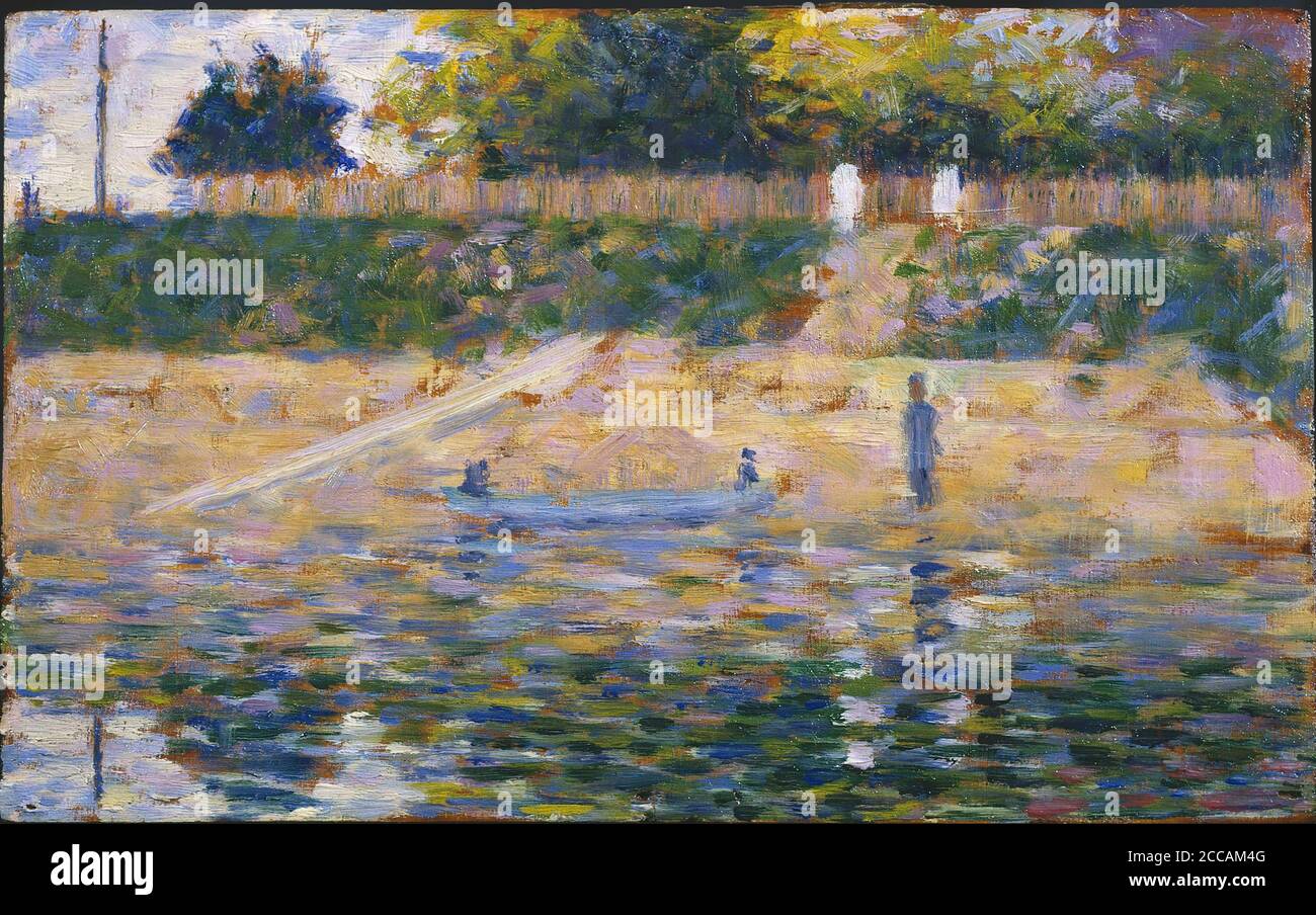 Boats Near The Beach at Asnieres. Museum: Courtauld Institute of Art ...