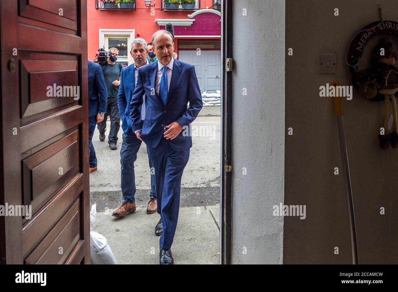Skibbereen, West Cork, Ireland. 20th Aug, 2020. An Taoiseach Micháel ...
