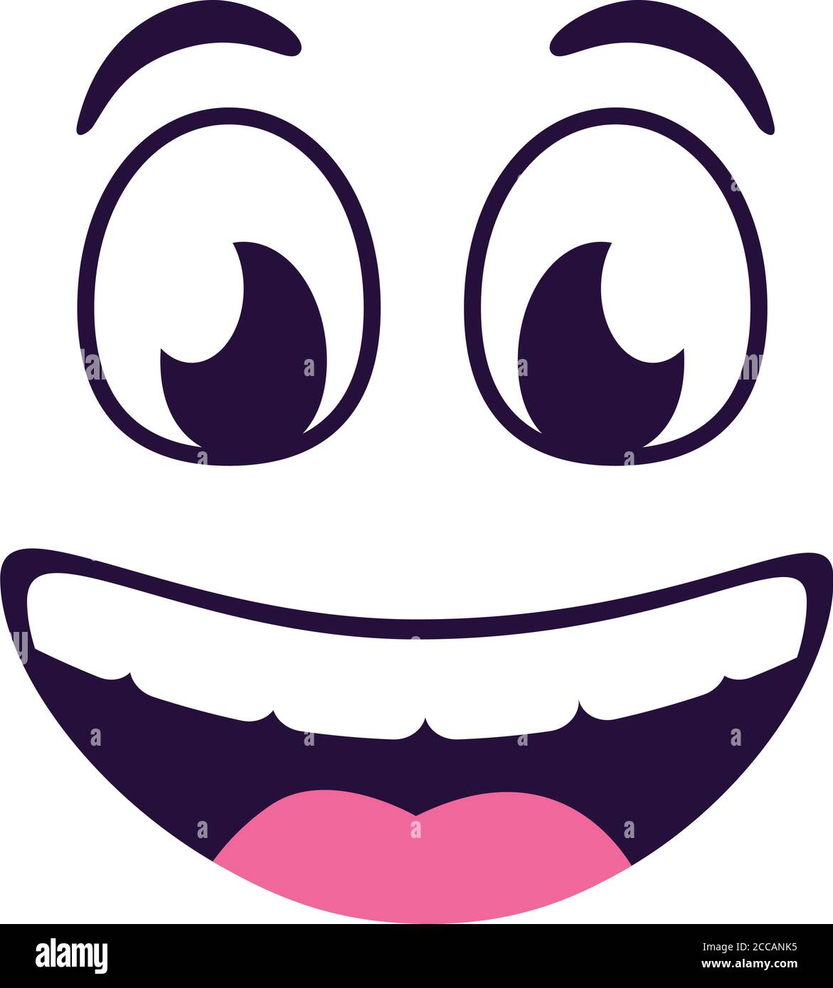 slang expresion face line and fill style vector illustration design ...