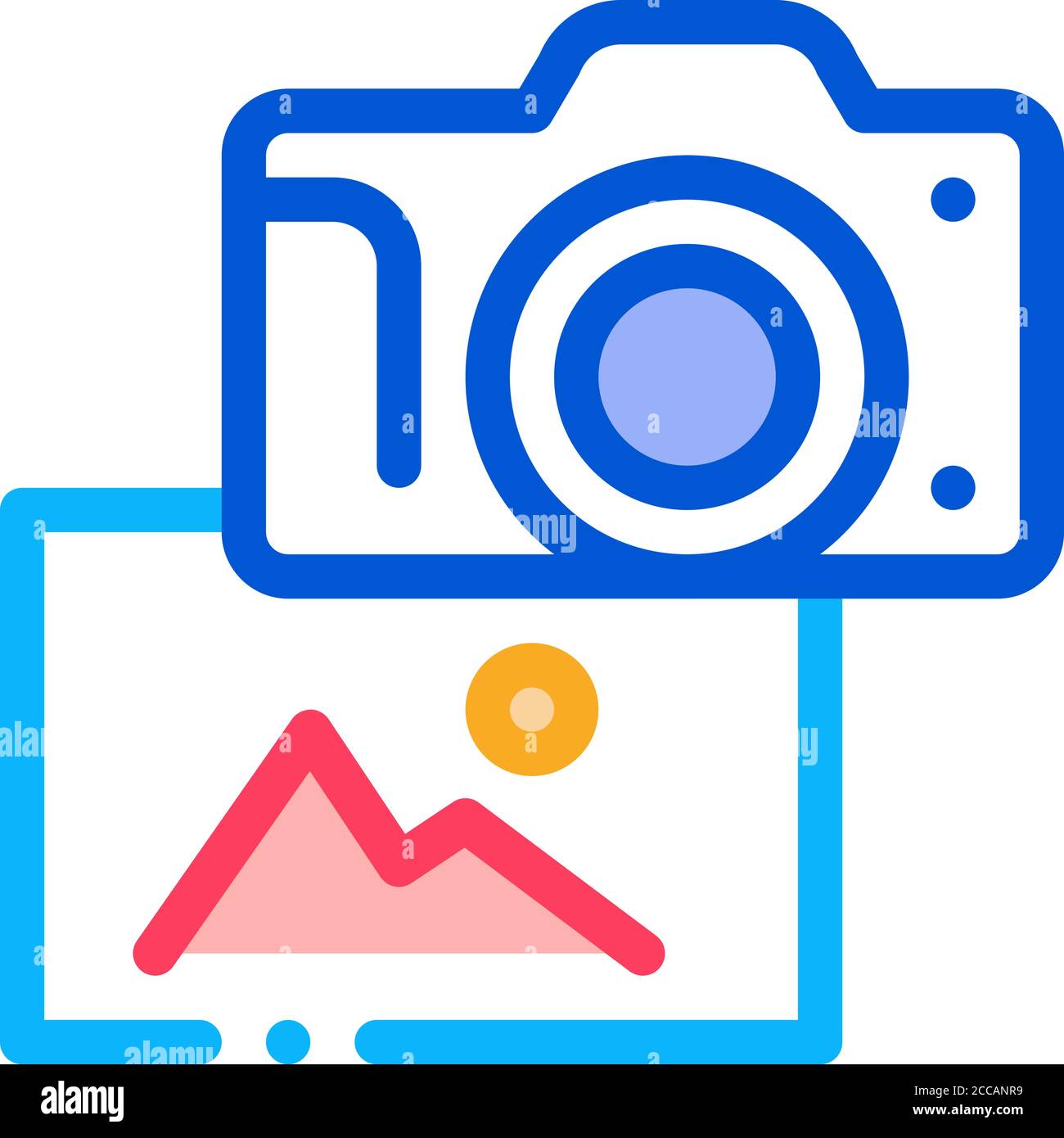 photo gallery icon vector outline illustration Stock Vector Image & Art ...