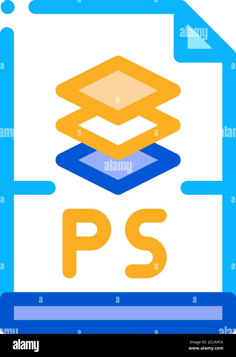 ps file layered drawing icon vector outline illustration Stock Vector ...