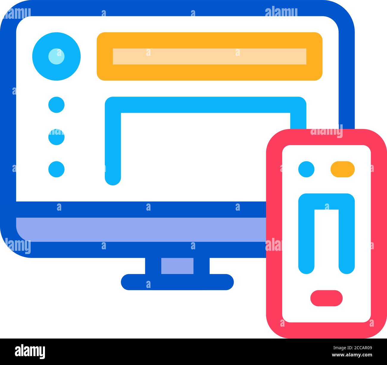 adaptive picture icon vector outline illustration Stock Vector Image ...