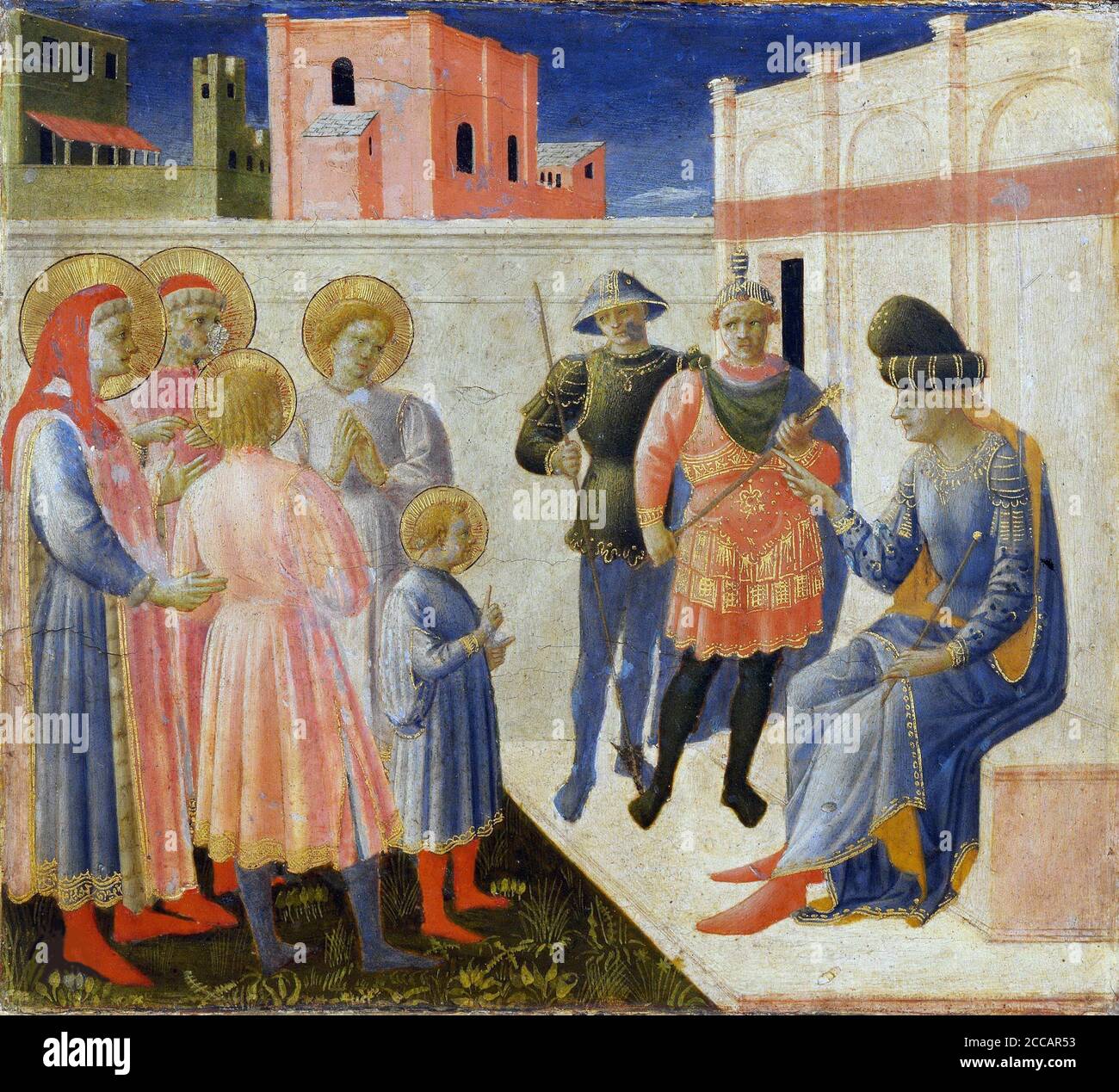 The Saints Cosmas and Damian with their Brothers before the Proconsul Lysias (Predella of the ...