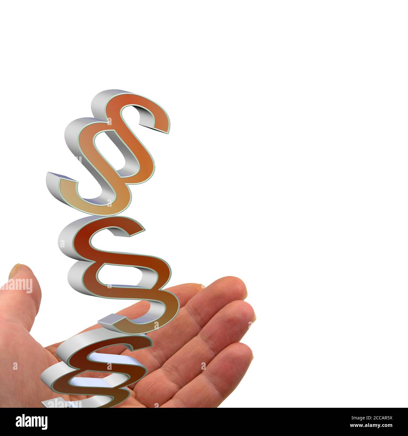 Hand with paragraphs against white background Stock Photo - Alamy