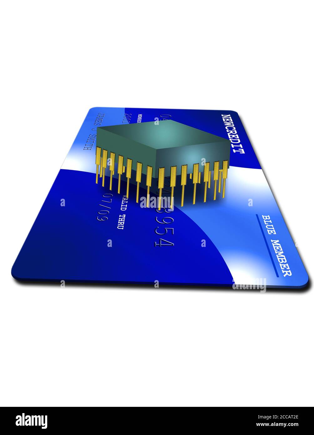 Microchip on bank card Stock Photo - Alamy