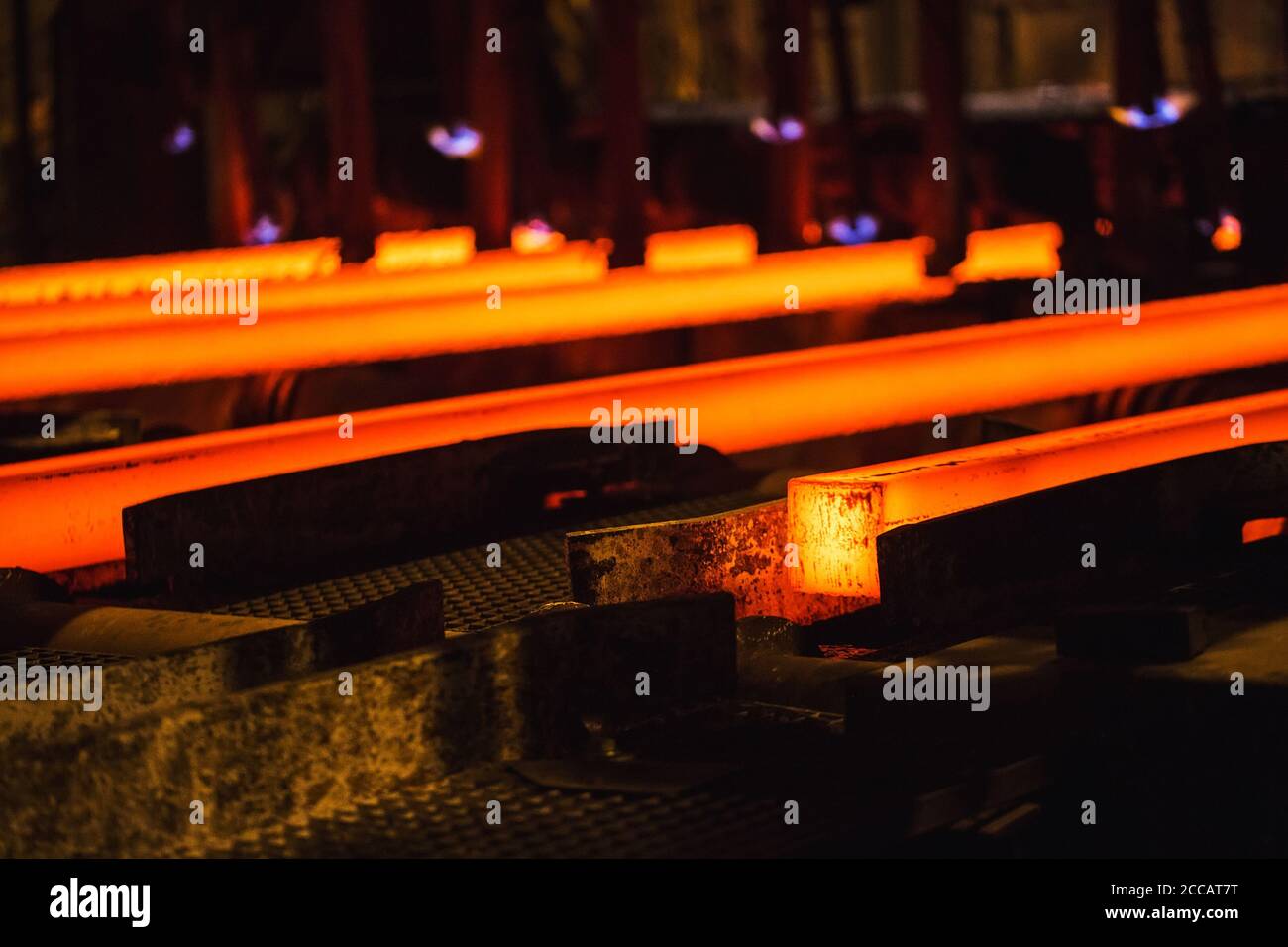 Hot billet bloom continuous casting, also called strand casting Stock ...