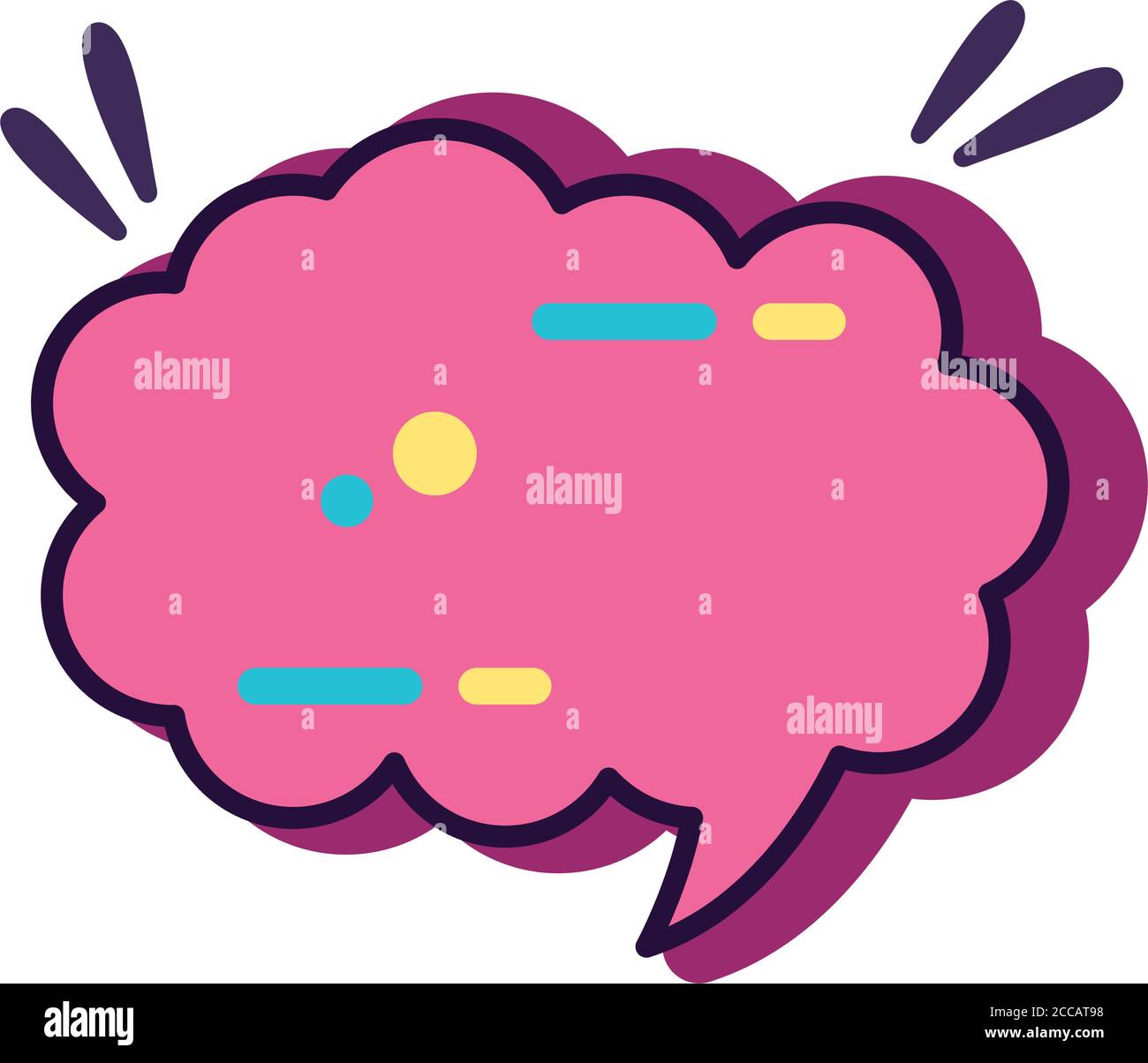 slang speech bubble expresion line and fill style vector illustration ...