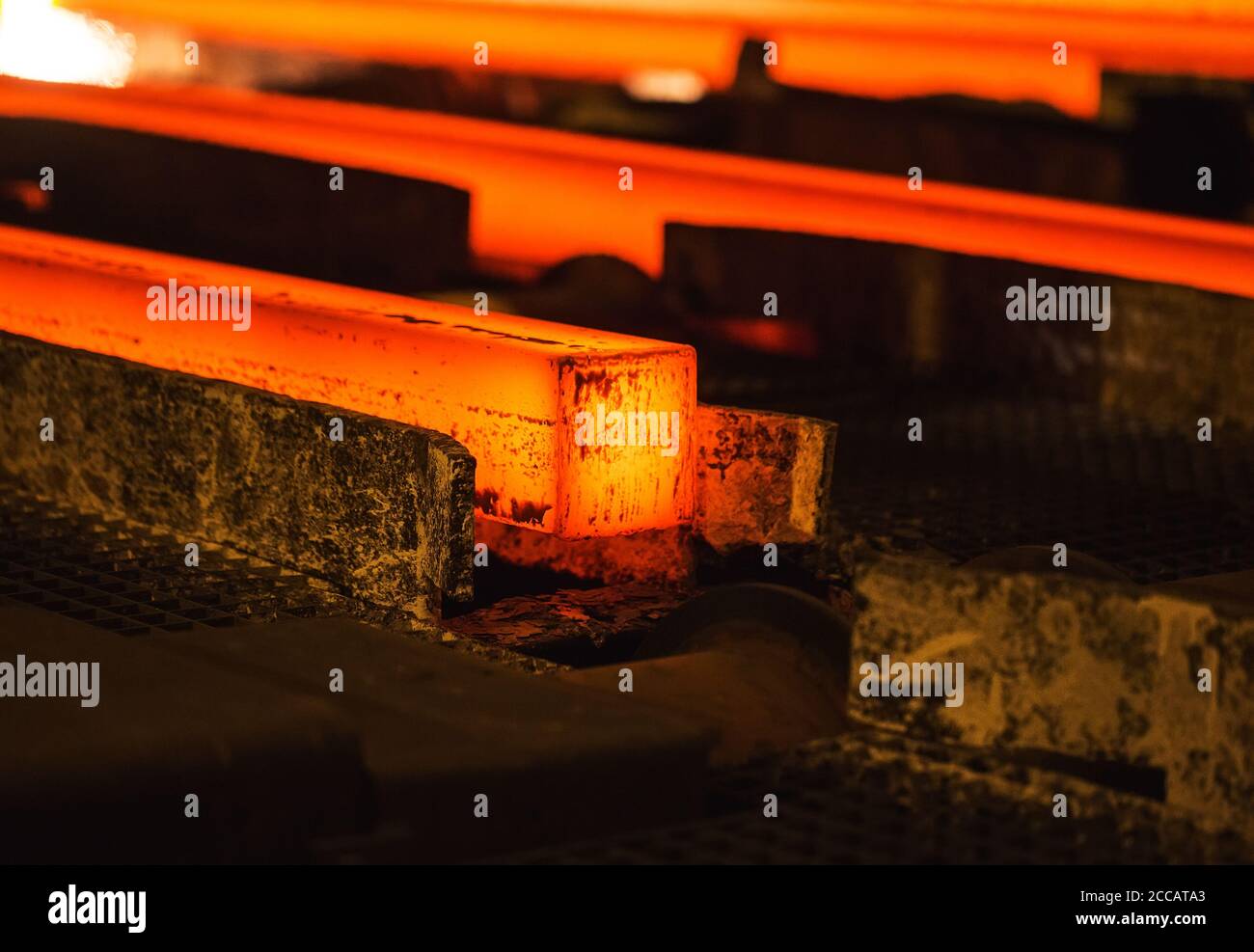 Hot billet bloom continuous casting, also called strand casting Stock ...