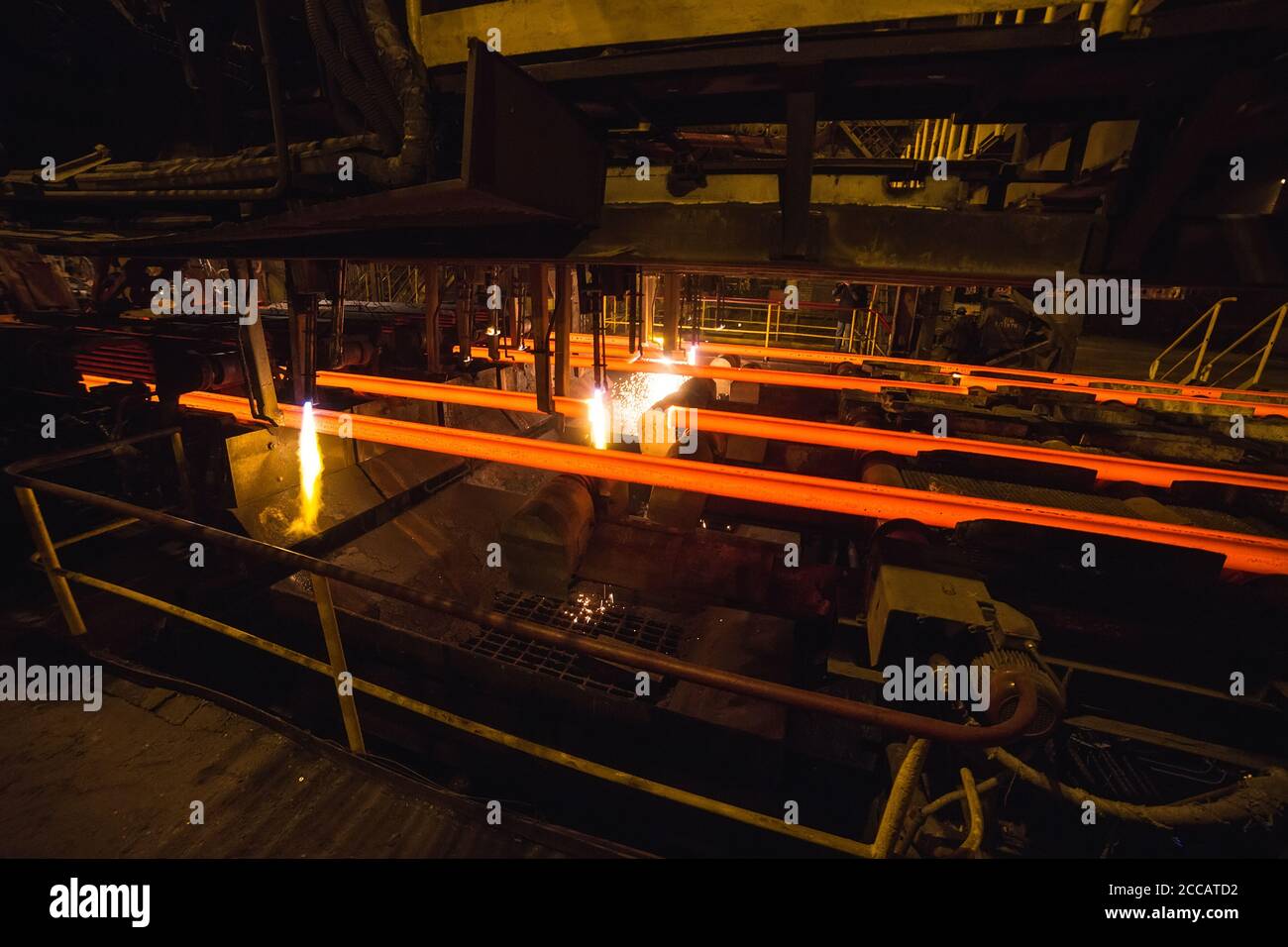 Hot billet bloom continuous casting, also called strand casting Stock ...