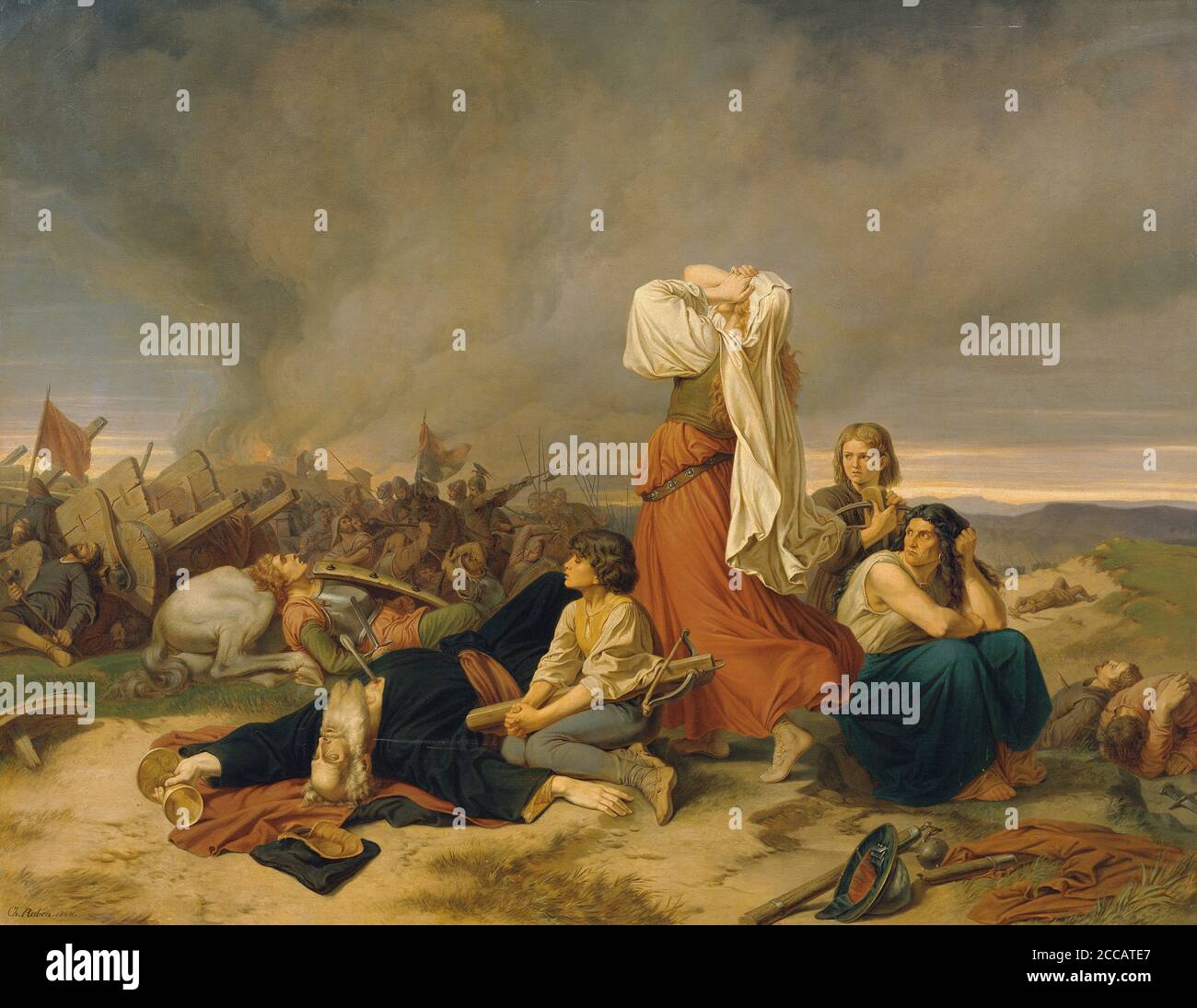 The Battle of Lipany on 30 May 1434. Museum: Österreichische Galerie ...