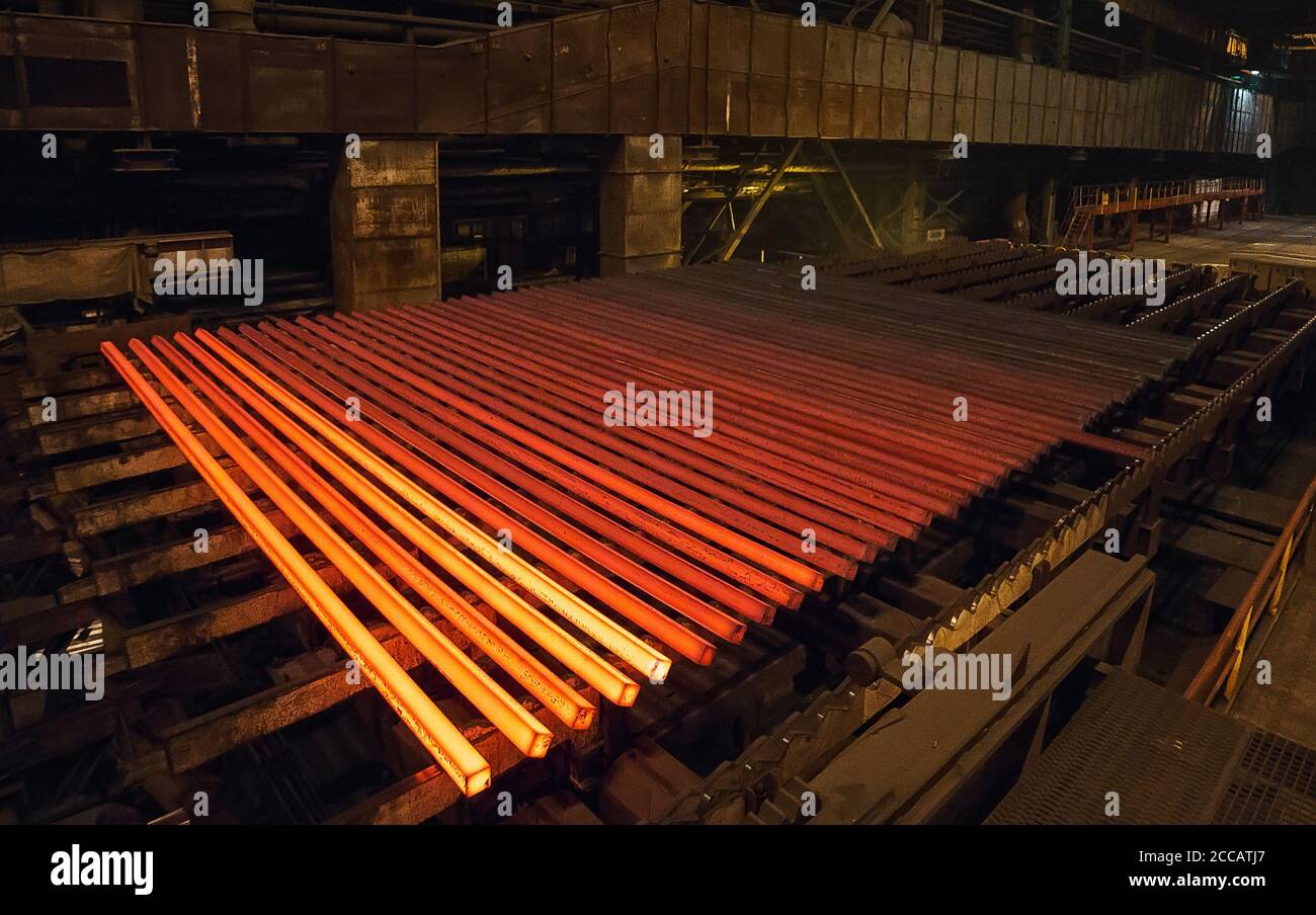 Hot billet bloom continuous casting, also called strand casting Stock ...