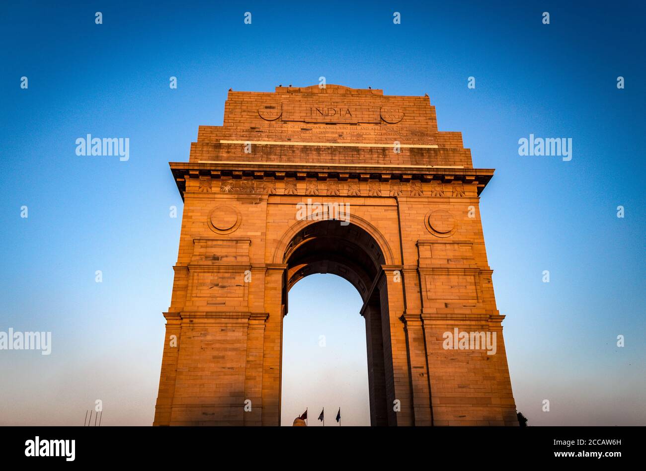 India Gate war memorial located in New Delhi, India. India Gate is the ...
