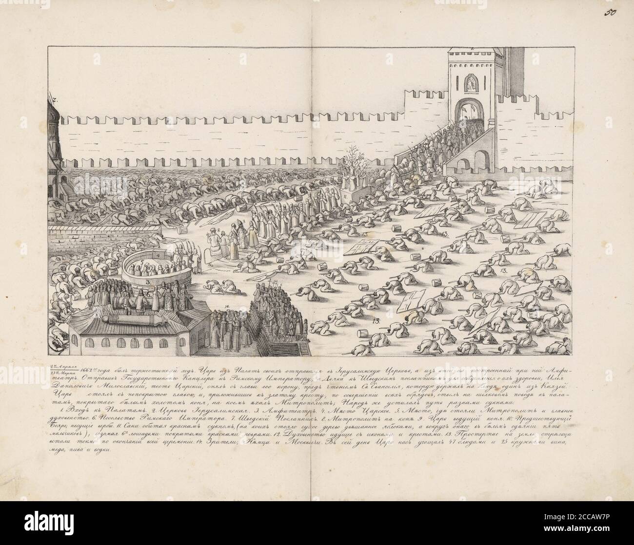 Ceremonial procession. From: Augustin von Meyerberg and his travel to ...