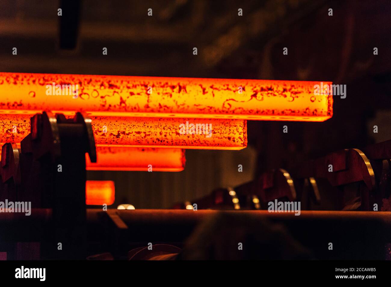 Hot billet bloom continuous casting, also called strand casting Stock ...