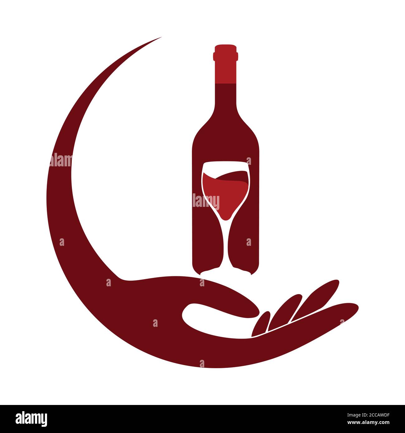 Glass red wine half Stock Vector Images - Alamy