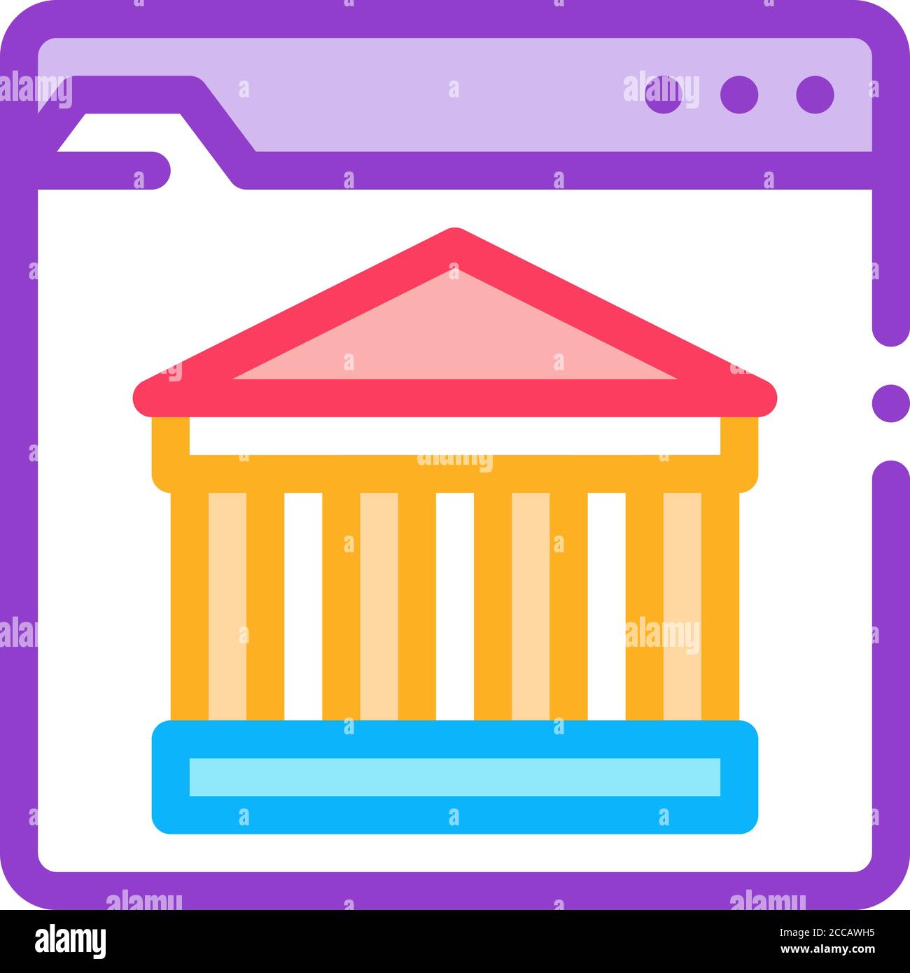 ancient building on web site icon vector outline illustration Stock ...