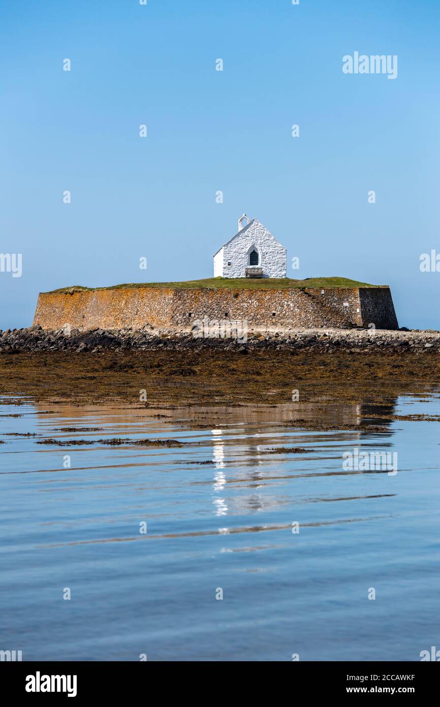 St Cwyfan's medieval church, Llangadwaladr, Anglesey, North Wales ...