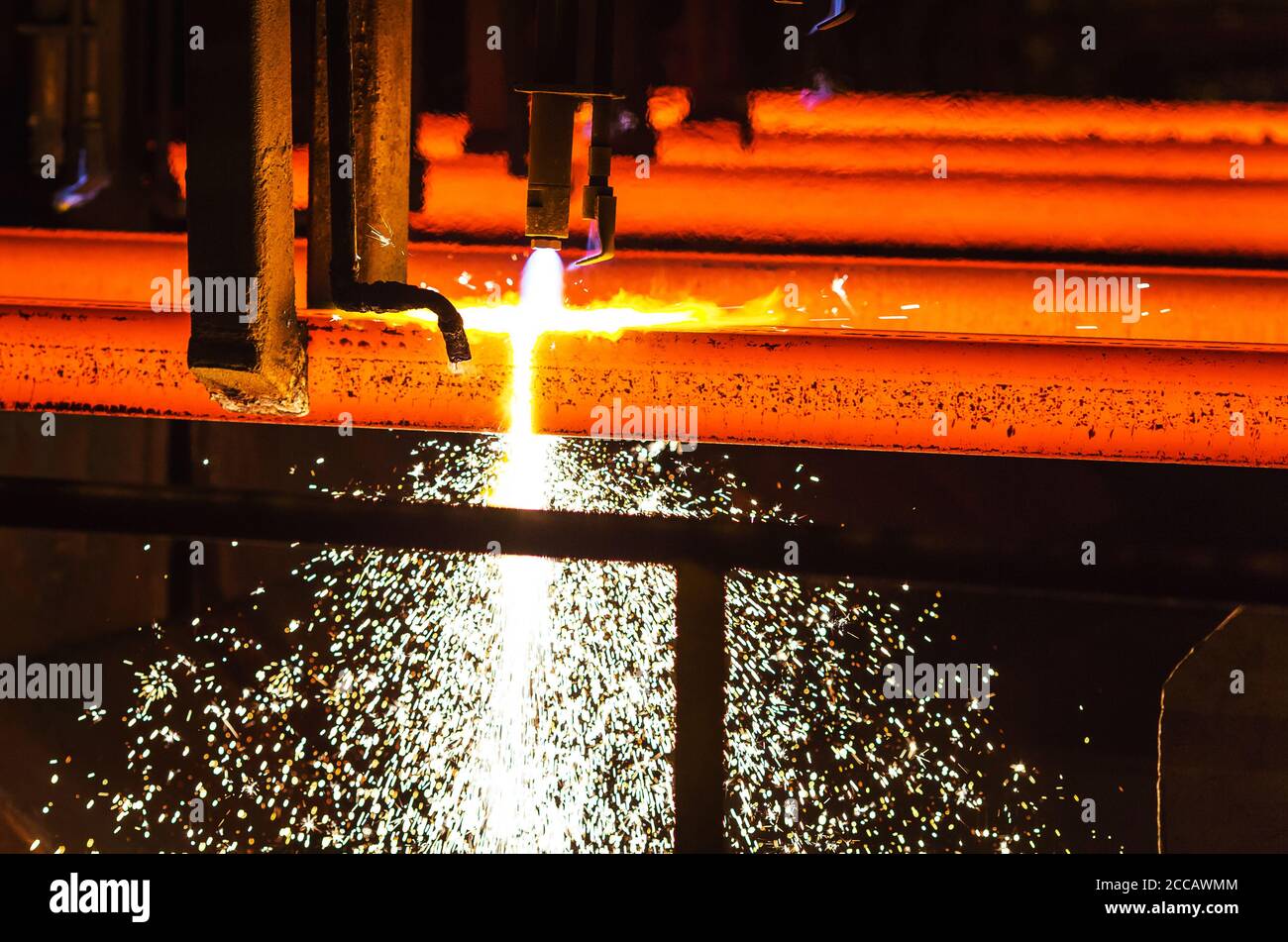 Hot billet bloom continuous casting, also called strand casting Stock ...
