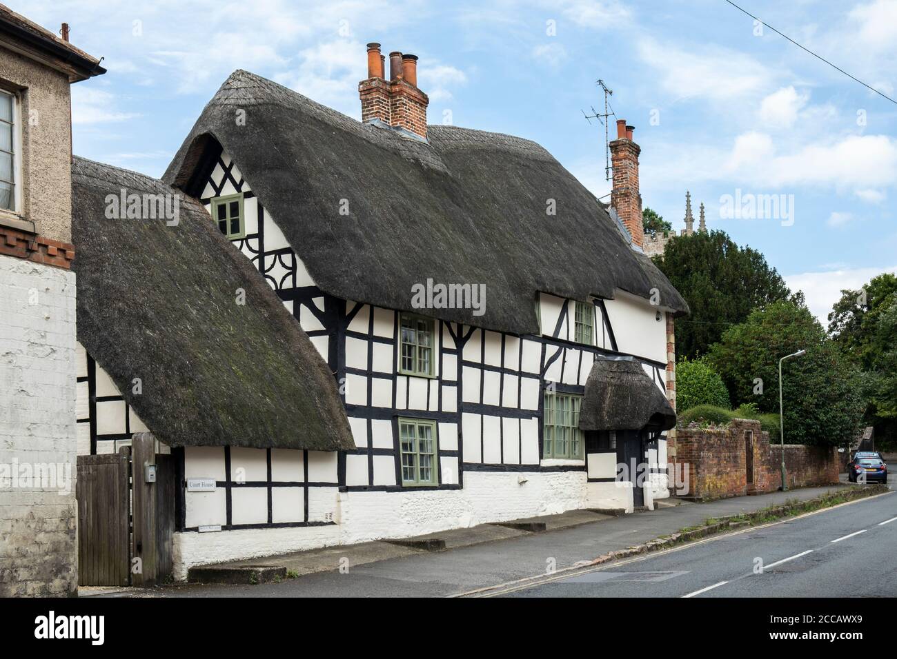 A picturesque timber framed thatched cottage called Court House in ...