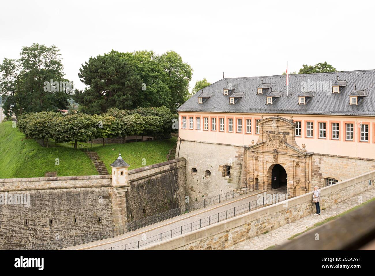 The Petersberg Citadel, a baroque fortress from the 17th century in Erfurt, Germany Stock Photo ...