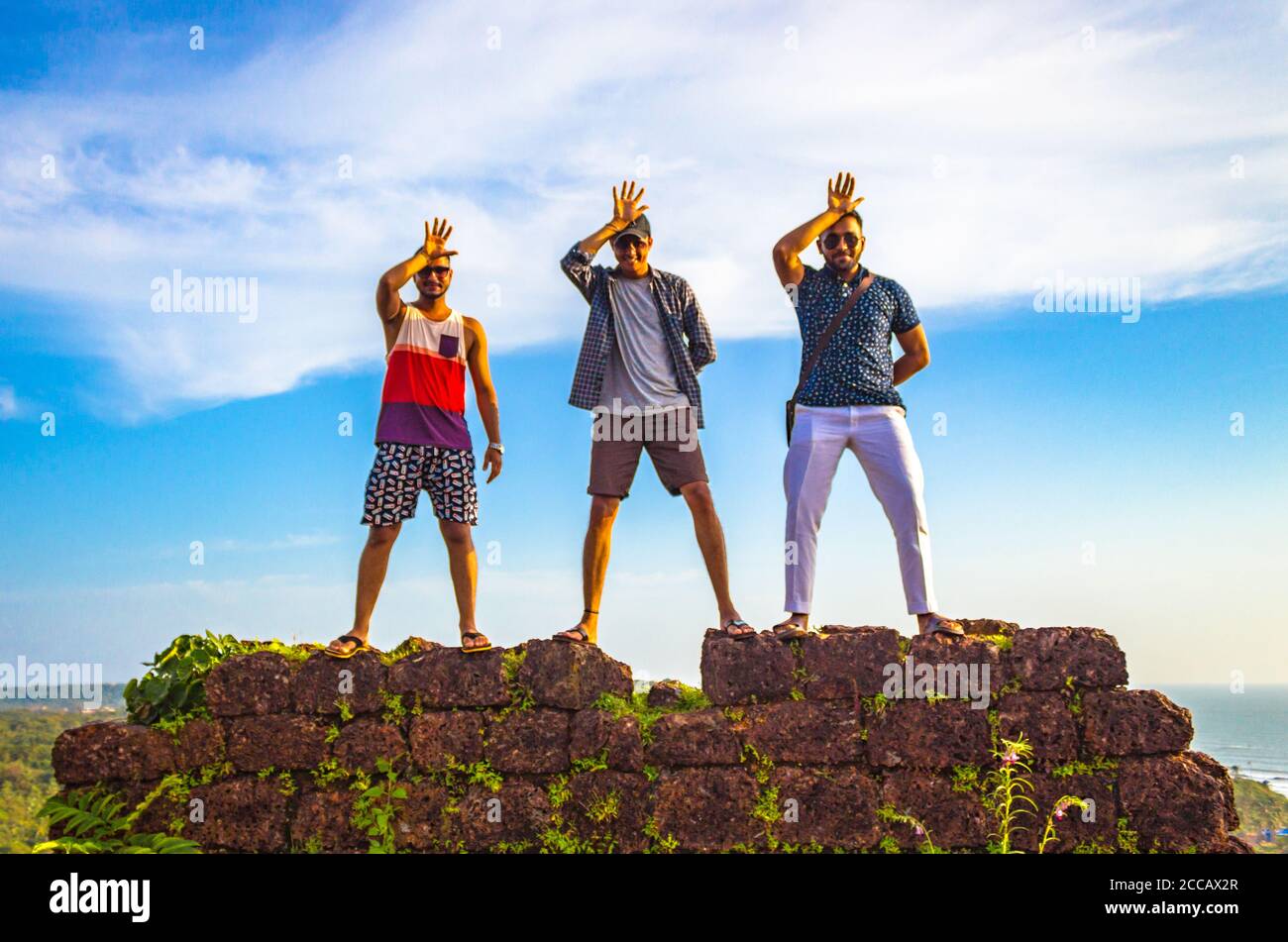 Goa, India. Landscape of Nature in India. View of a train from a train ...