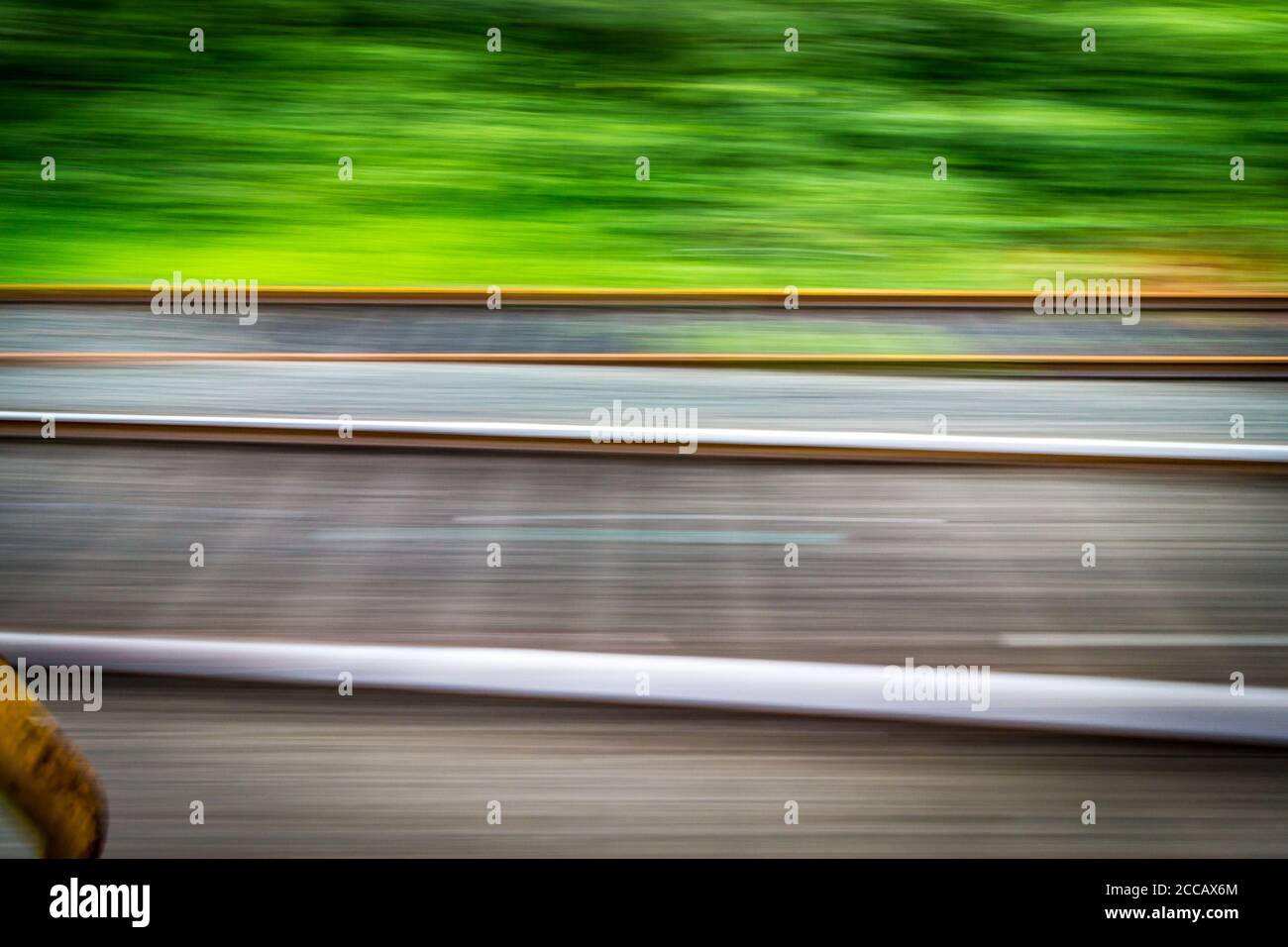 Goa, India. Landscape of Nature in India. View of a train from a train ...
