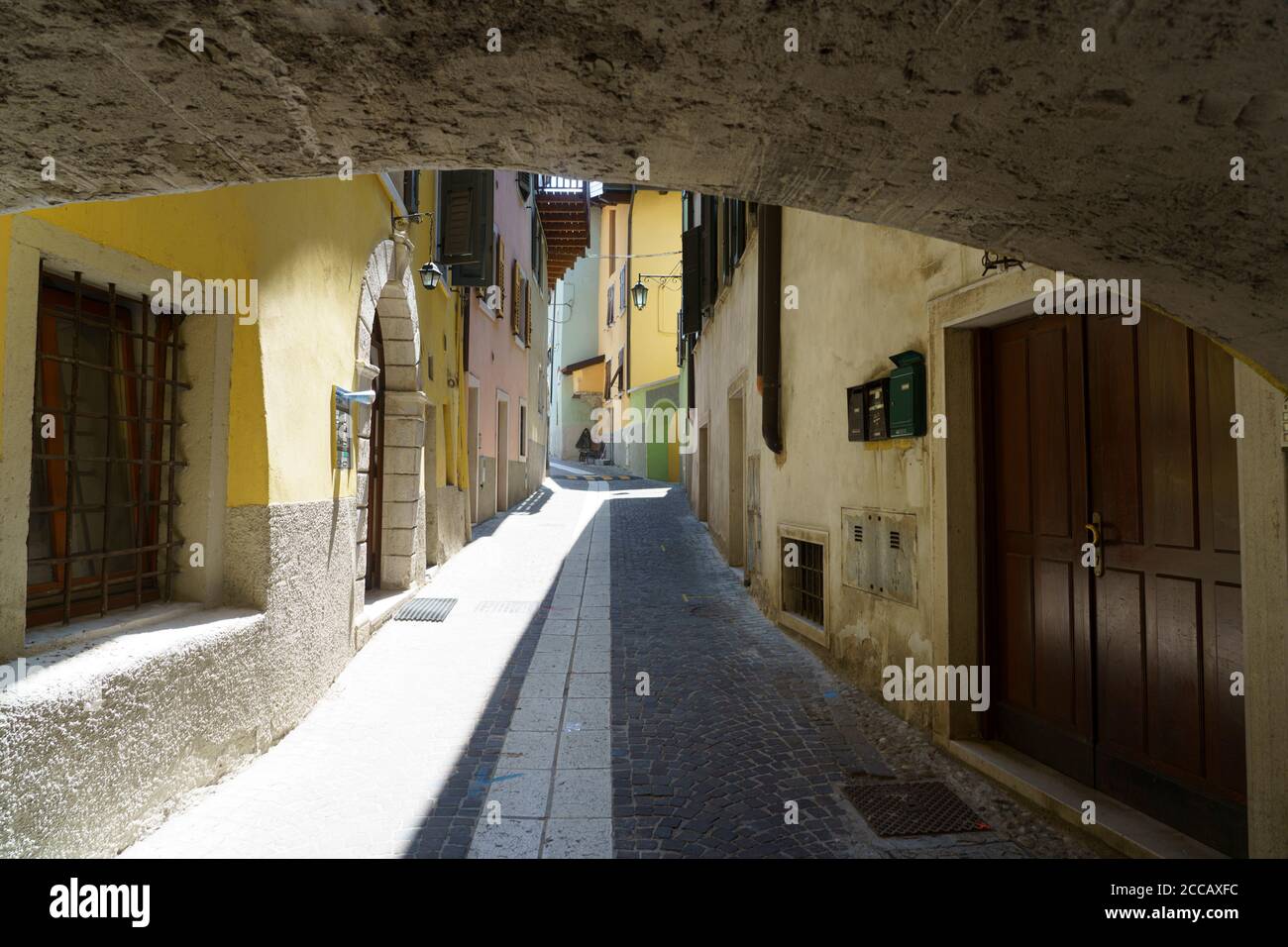 Nago, Trento, Trentino Alto Adige, Italy: typical street of the old ...