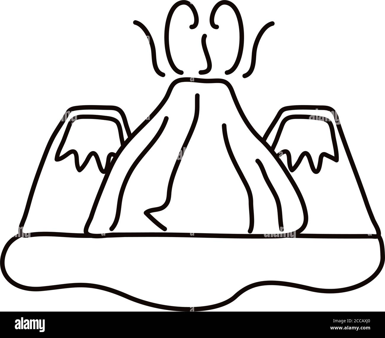 Popocatepetl vulcano line style icon vector illustration design Stock ...