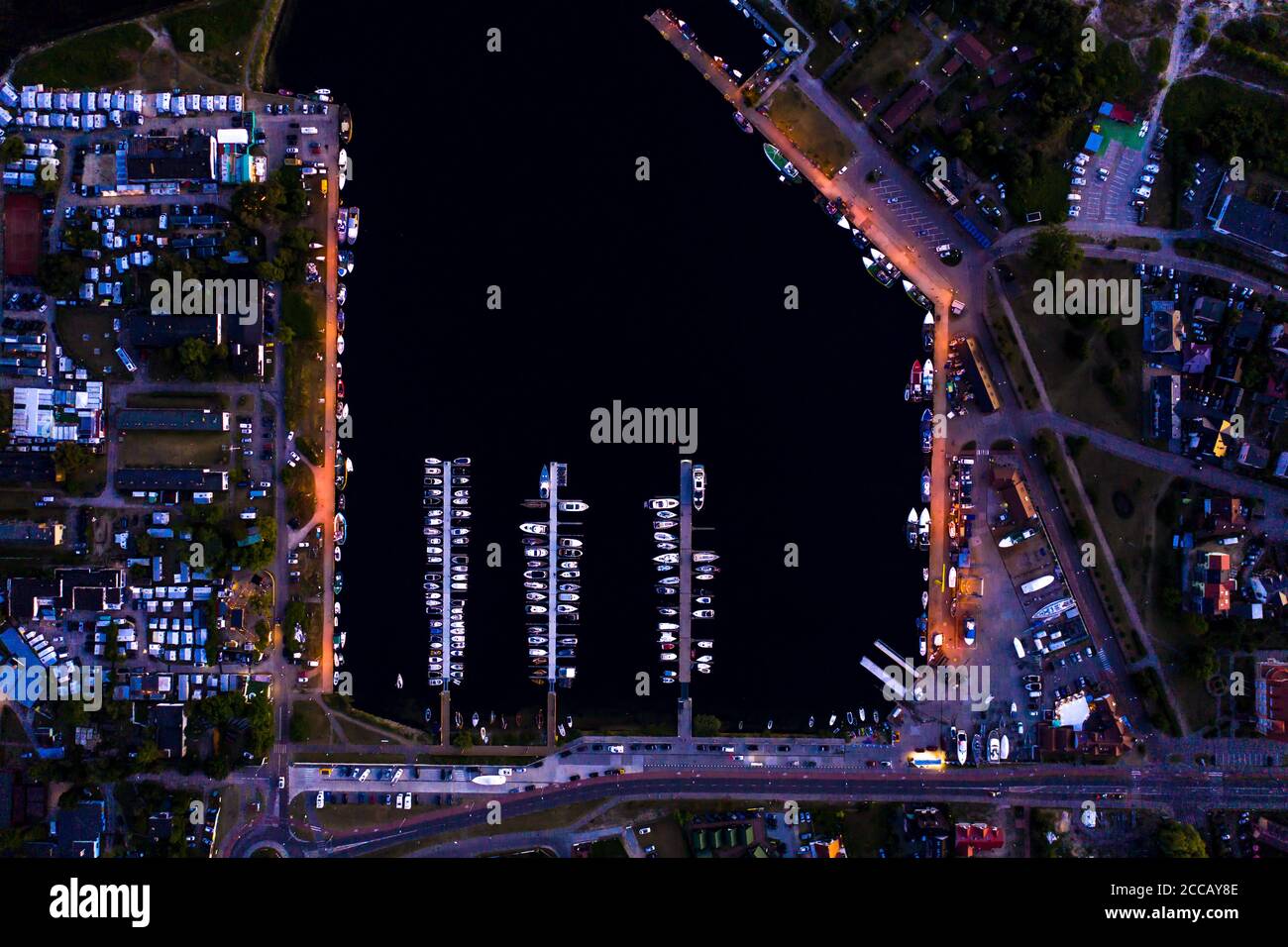 Beautiful Night color sky, sunset by the Baltic Sea, Jastarnia, Poland ...