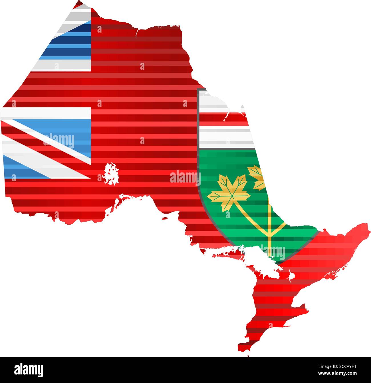 Shiny map of the Ontario - Illustration, Three Dimensional Map of ...